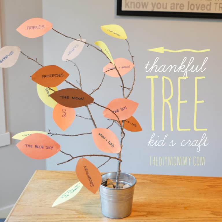 Gratitude Tree for Thanksgiving - Kids Crafts • Mindfulmazing.com