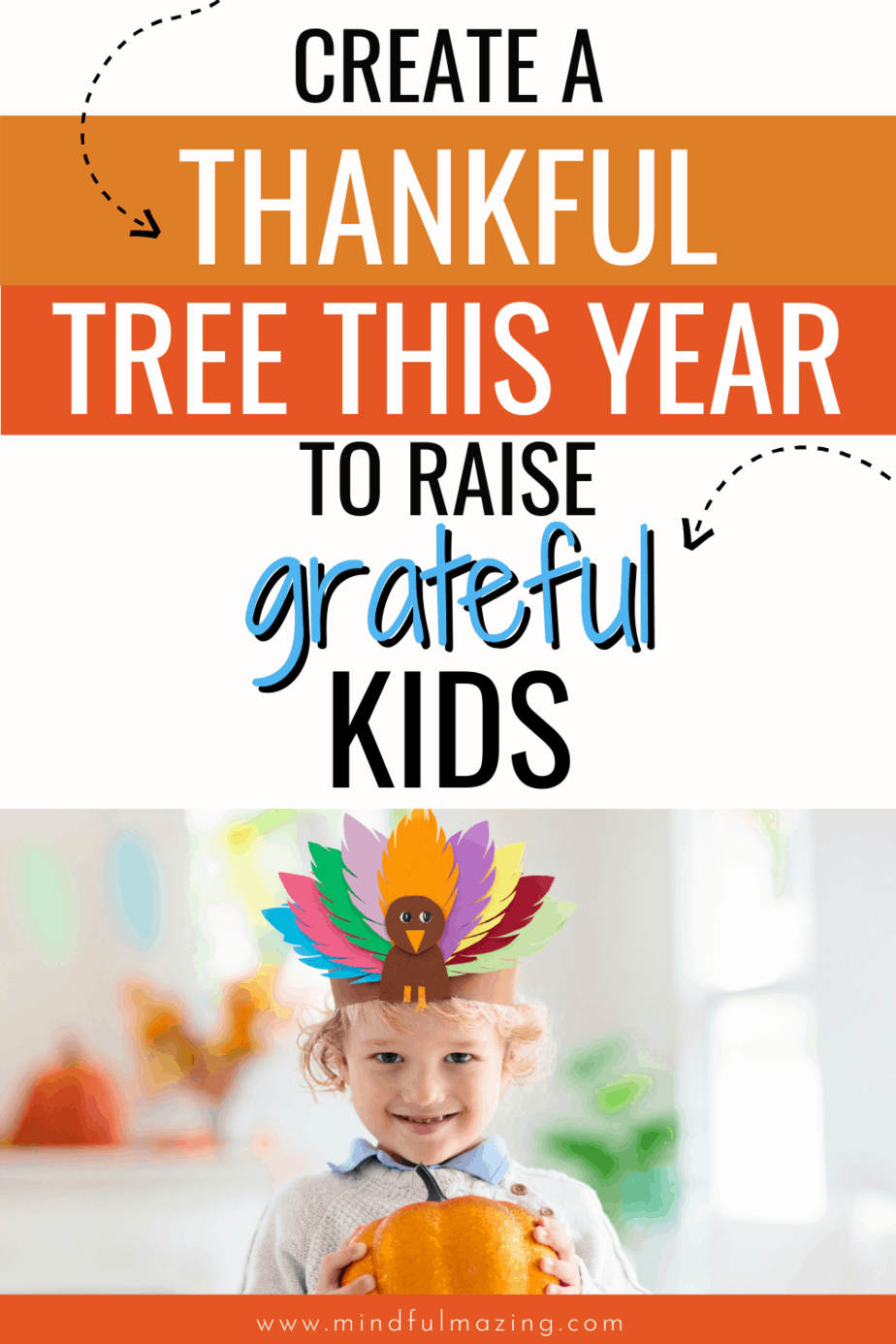 Gratitude Tree for Thanksgiving - Kids Crafts • Mindfulmazing.com