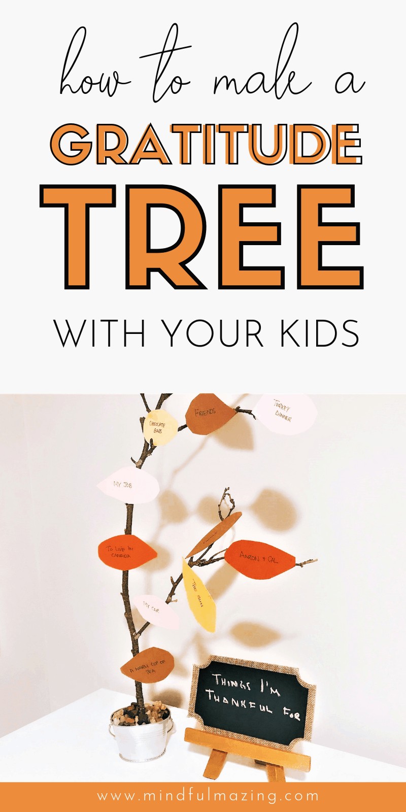 Gratitude Tree for Thanksgiving - Kids Crafts • Mindfulmazing.com
