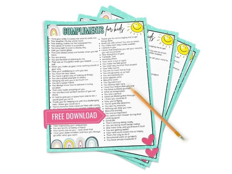 101 Compliments for Kids That'll Raise Them Up! • Mindfulmazing.com