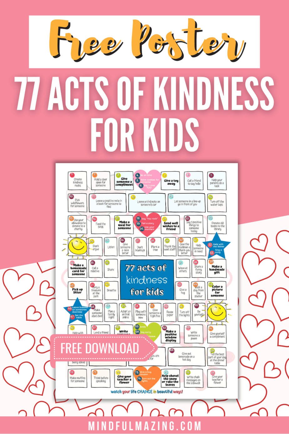 77 Beautiful Acts of Kindness for Kids and Adults • Mindfulmazing.com