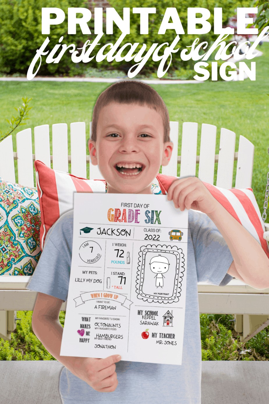 FREE First Day of School Signs (Editable For All Grades ...