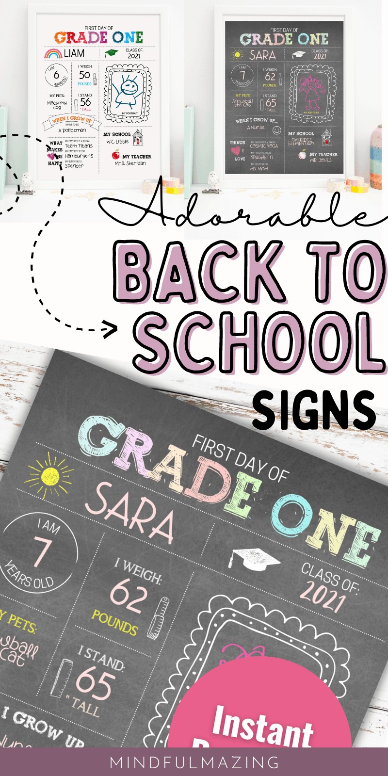 FREE First Day of School Signs (Editable For All Grades ...