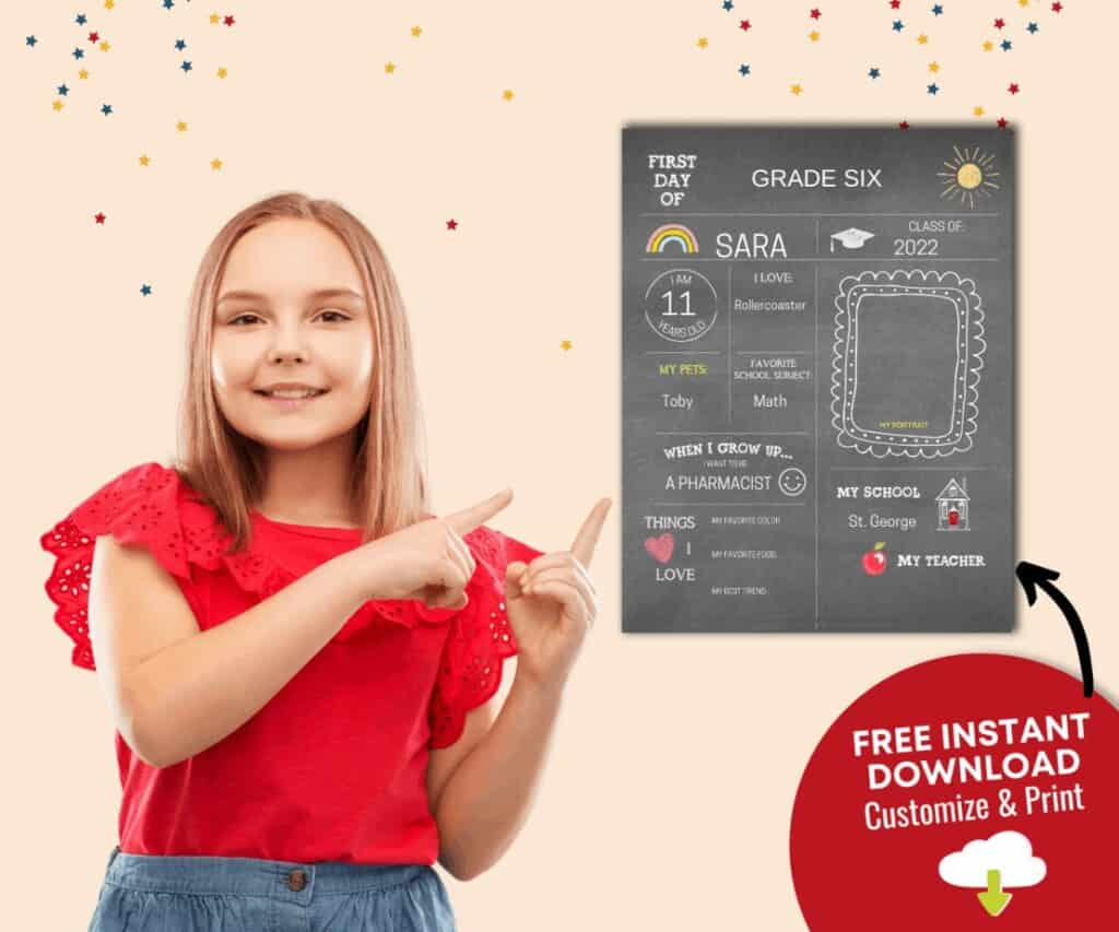 FREE First Day of School Signs (Editable For All Grades ...