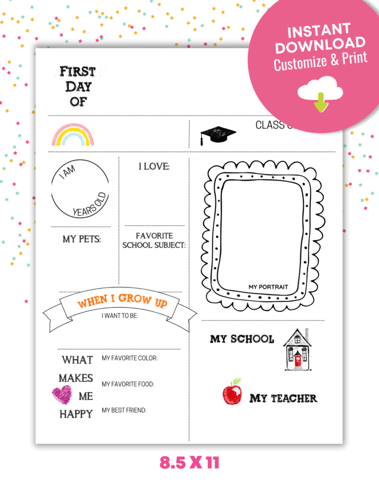 FREE First Day of School Signs (Editable For All Grades ...