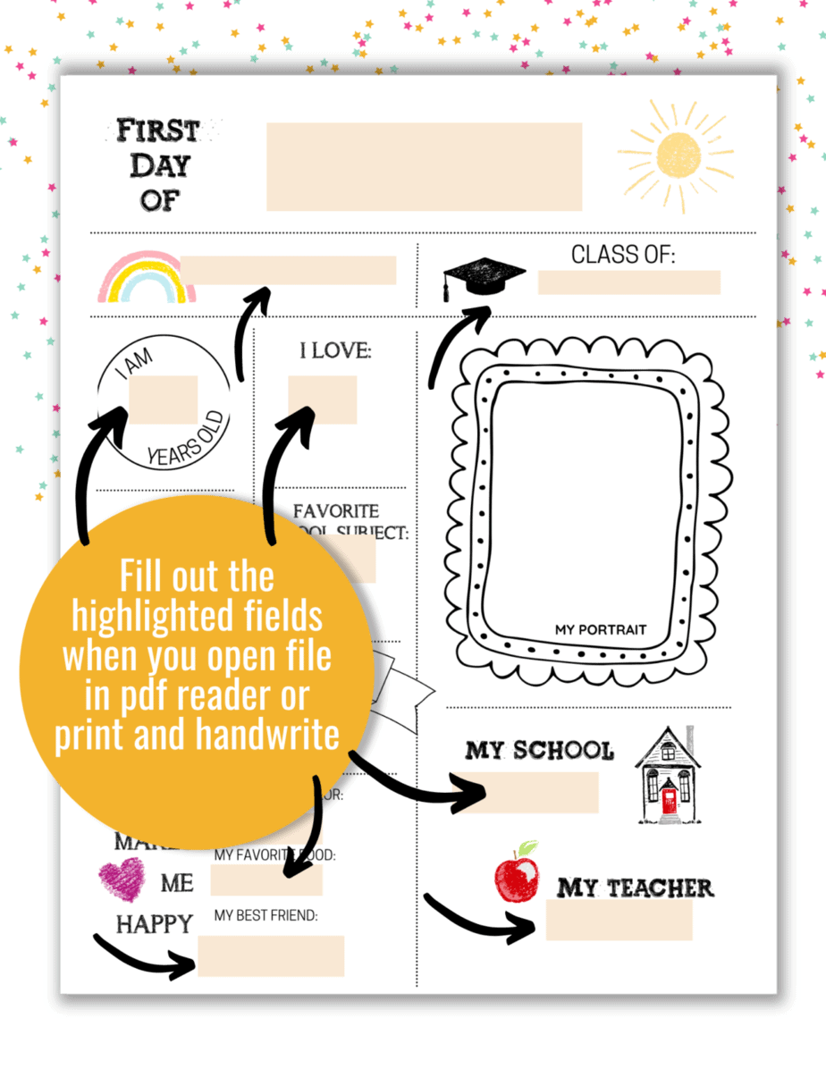 FREE First Day of School Signs (Editable For All Grades ...
