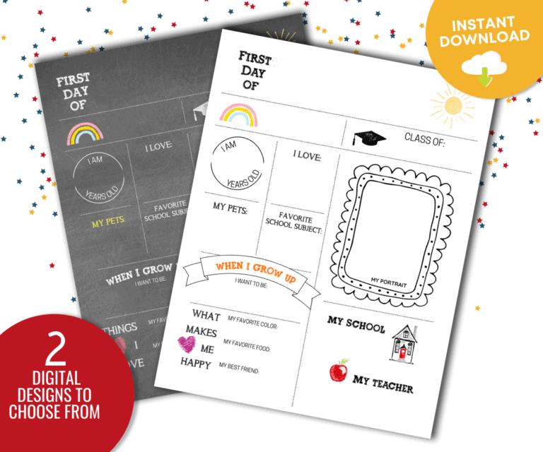 FREE First Day of School Signs (Editable For All Grades ...