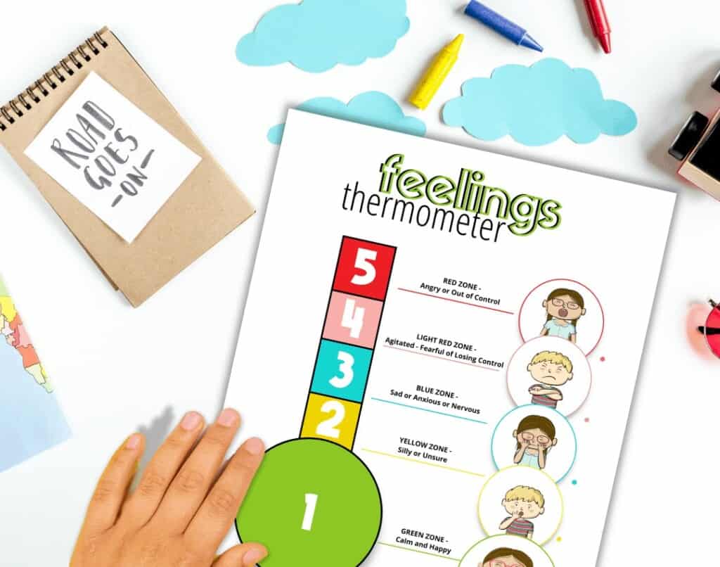 FREE Feelings Thermometer for Kids • Mindfulmazing.com