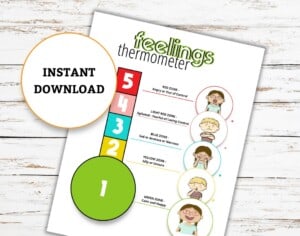 FREE Feelings Thermometer for Kids • Mindfulmazing.com