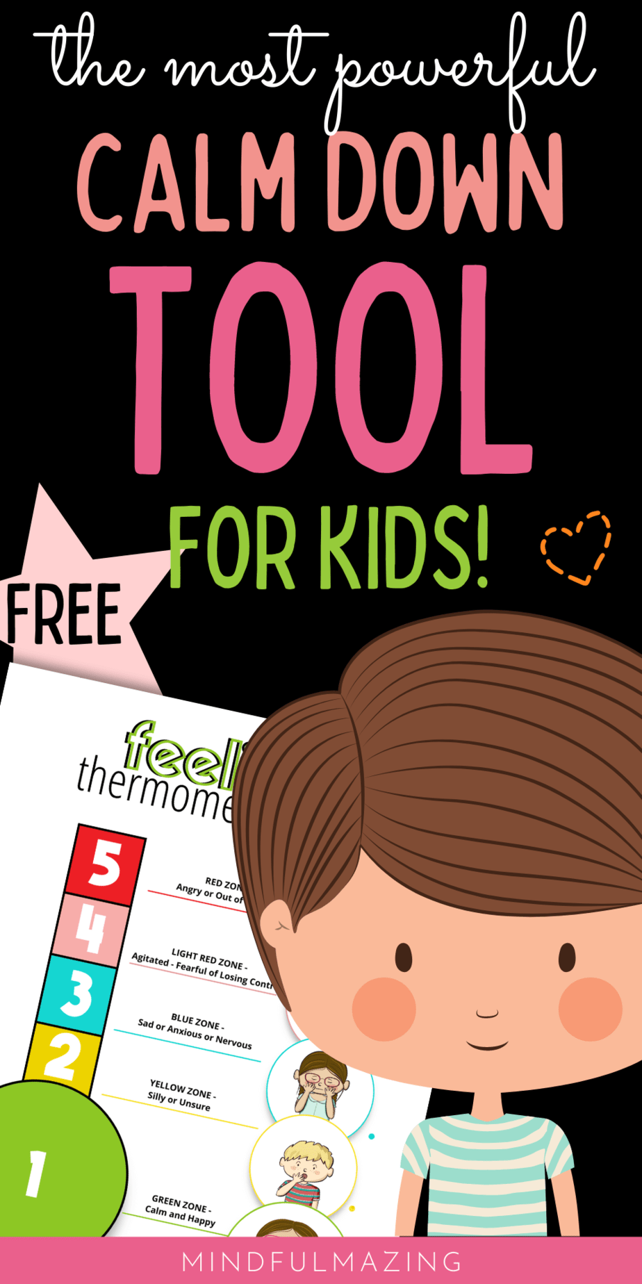 FREE Feelings Thermometer for Kids • Mindfulmazing.com