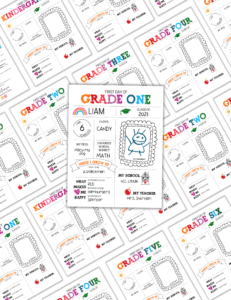 FREE First Day of School Signs (Editable For All Grades ...