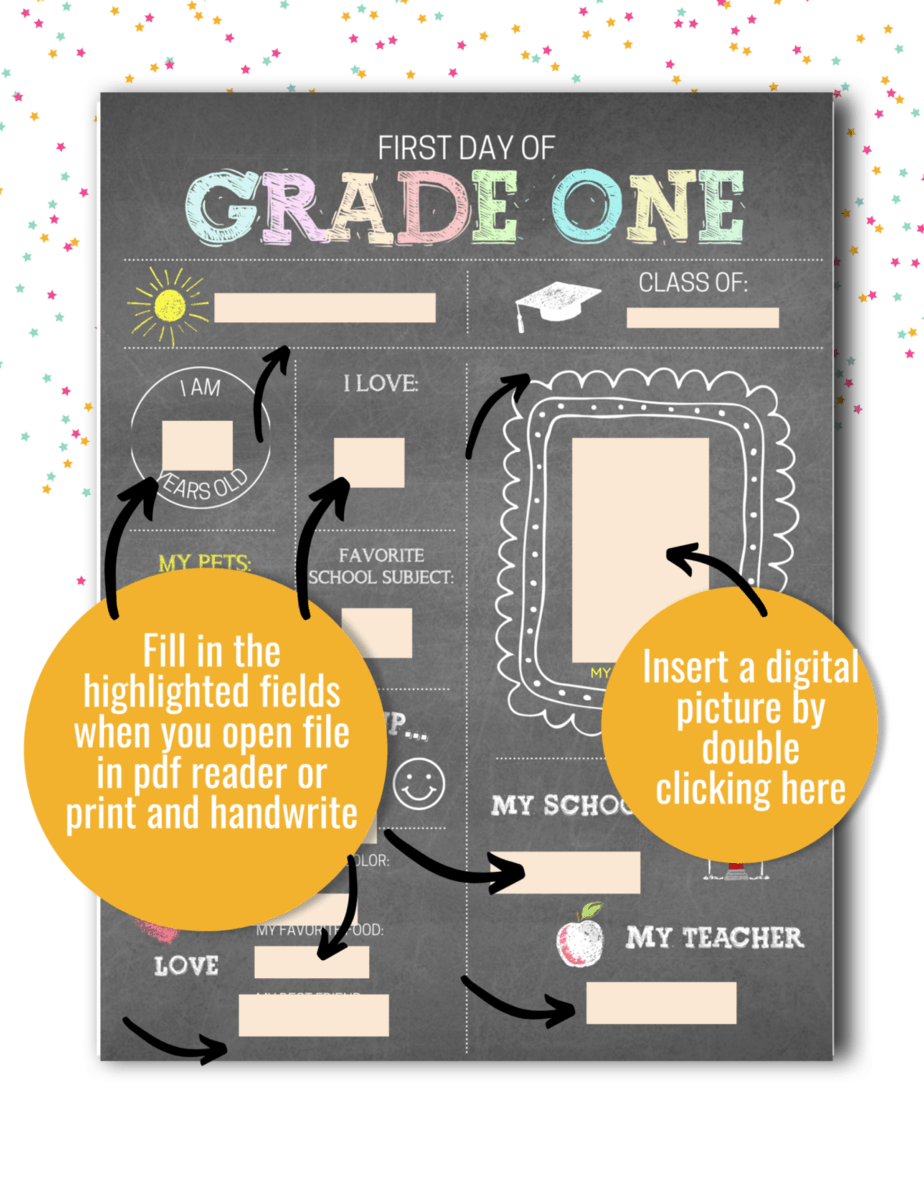 FREE First Day of School Signs (Editable For All Grades ...