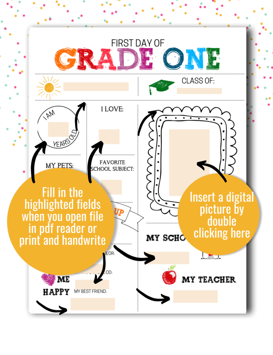 FREE First Day of School Signs (Editable For All Grades ...