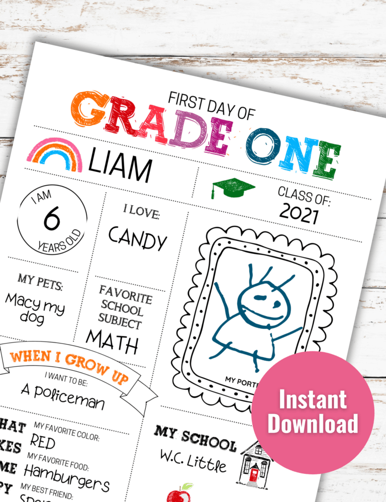 FREE First Day of School Signs (Editable For All Grades ...