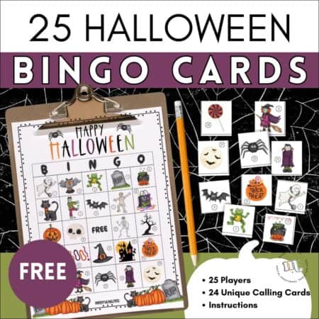 25 Free Printable Halloween Bingo Cards for Kids • Mindfulmazing.com