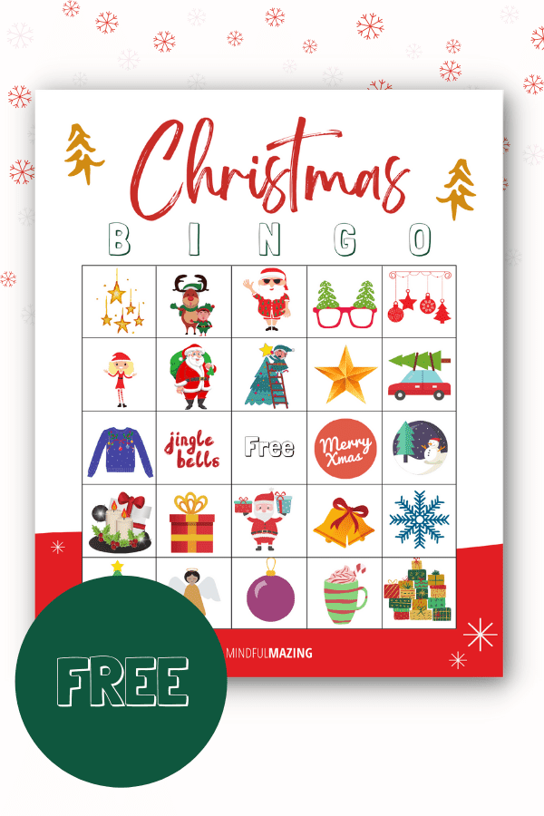Free Printable Christmas Bingo • Mindfulmazing.com
