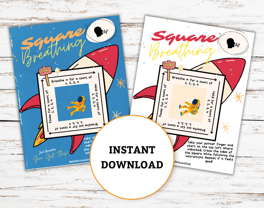 Why Square Breathing for Kids? (Free Printable) & Box Breathing ...