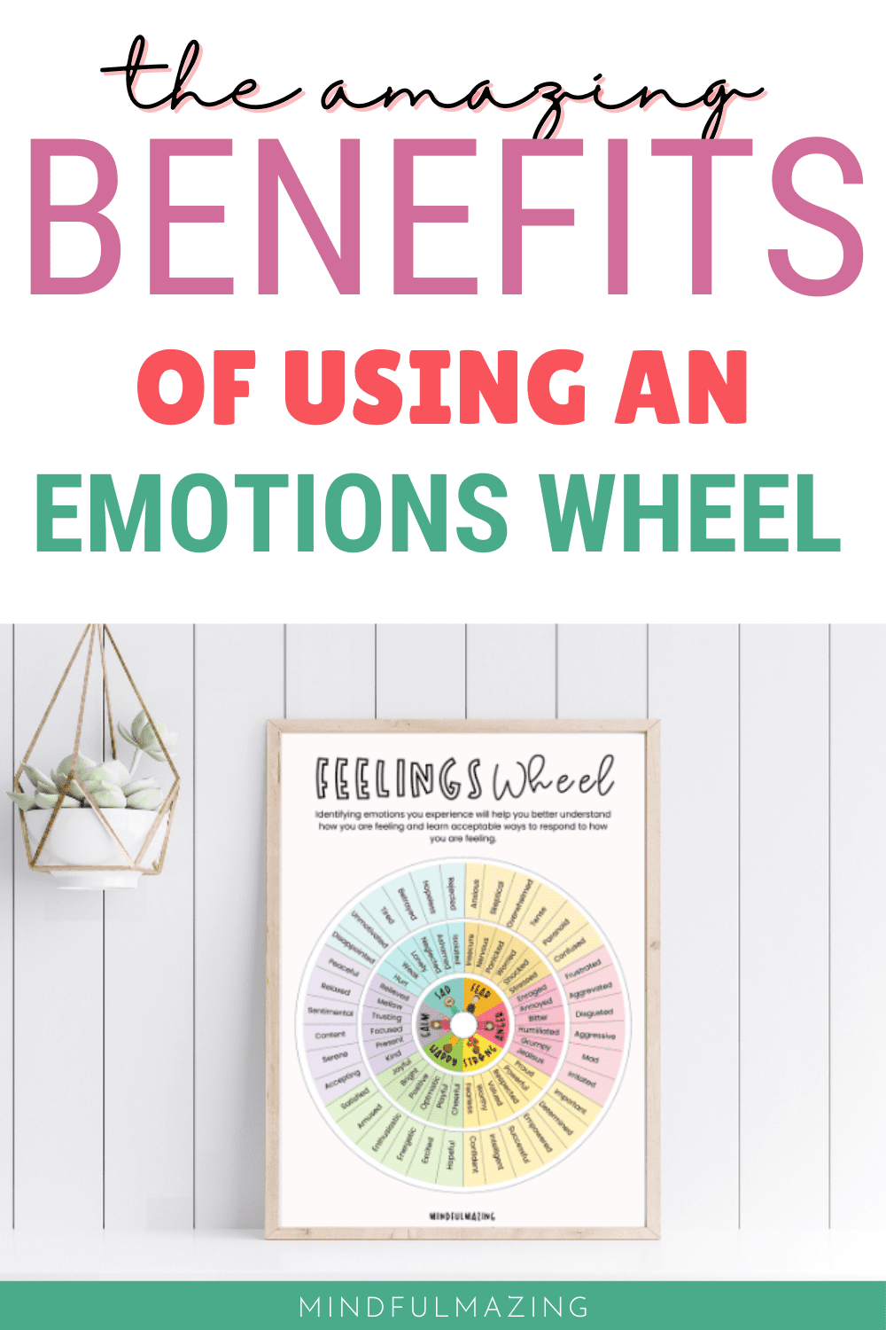 Printable Feelings Wheel for Kids [And Adults!] • Mindfulmazing.com
