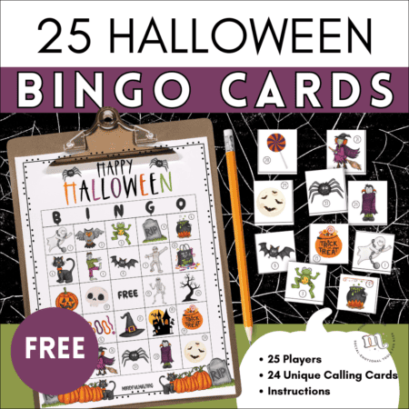 25 Free Printable Halloween Bingo Cards for Kids • Mindfulmazing.com