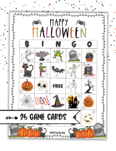 25 Free Printable Halloween Bingo Cards for Kids • Mindfulmazing.com