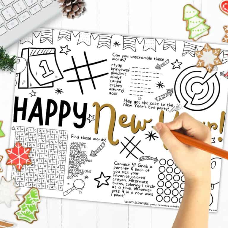 10 Fantastic Kids New Year's Activities [Free & Fun] • Mindfulmazing.com