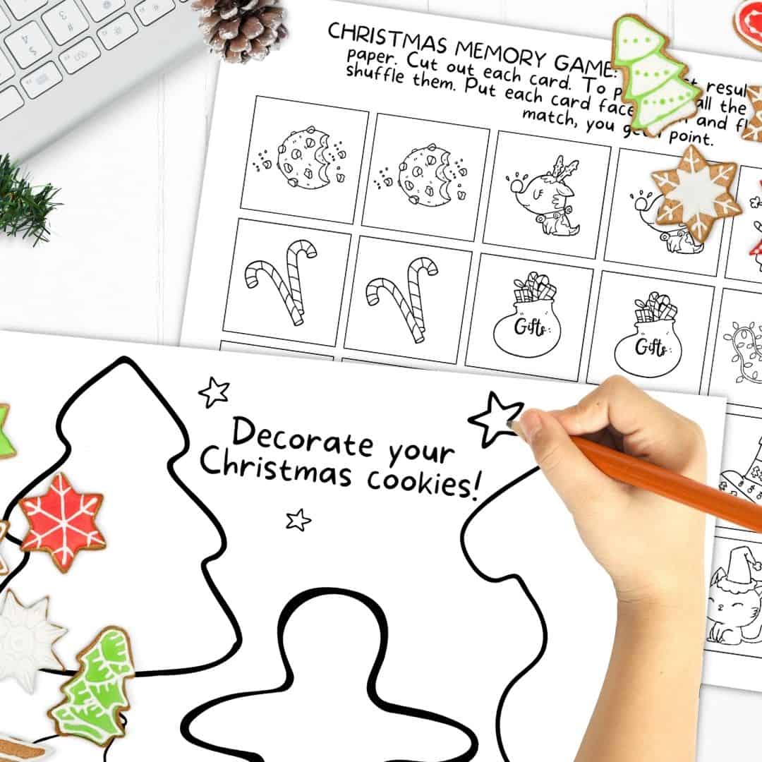 Free Printable Christmas Placemats for Kids • Mindfulmazing.com