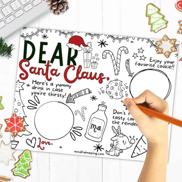 Free Printable Christmas Placemats for Kids • Mindfulmazing.com