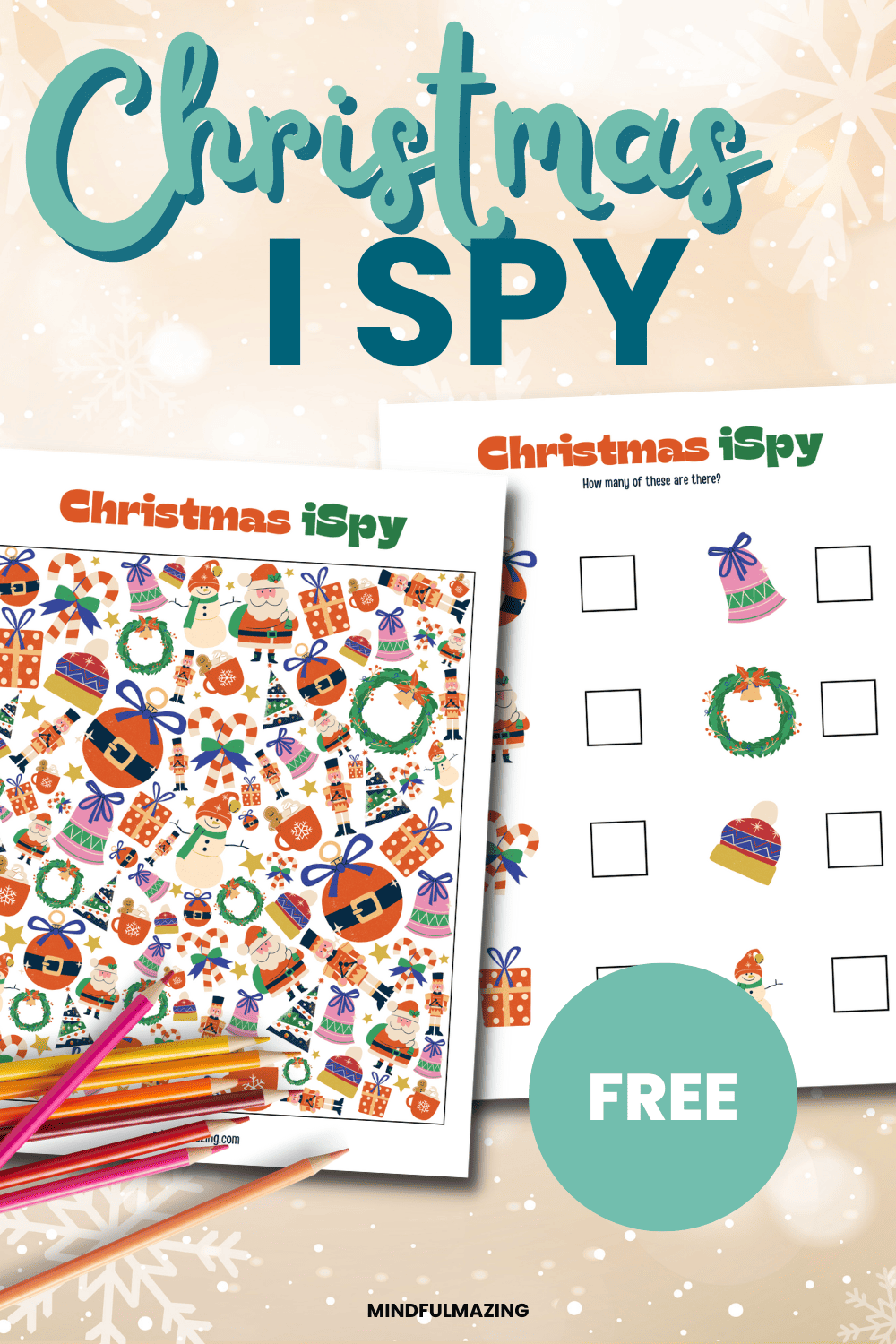 Christmas I Spy Printable (Free PDF) • Mindfulmazing.com