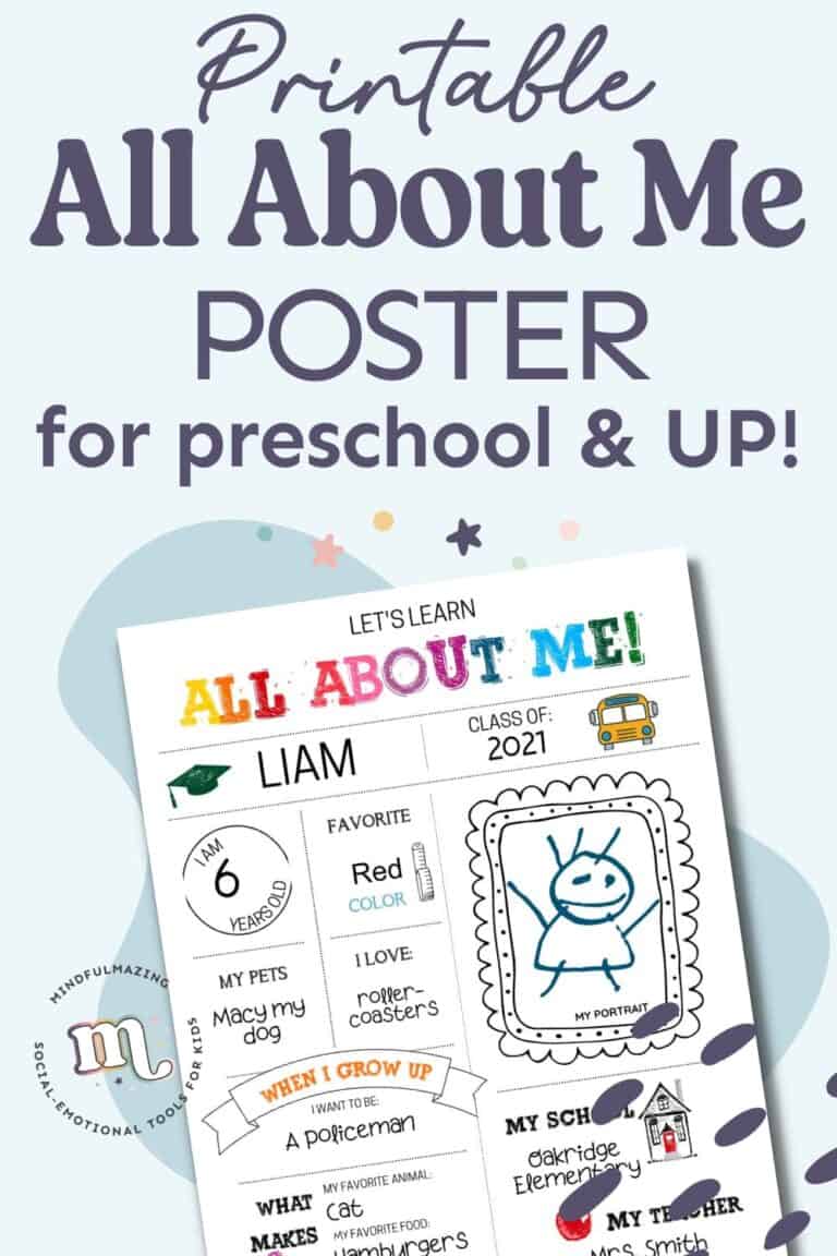 Printable All About Me Poster for Preschool, Kindergarten, and UP ...