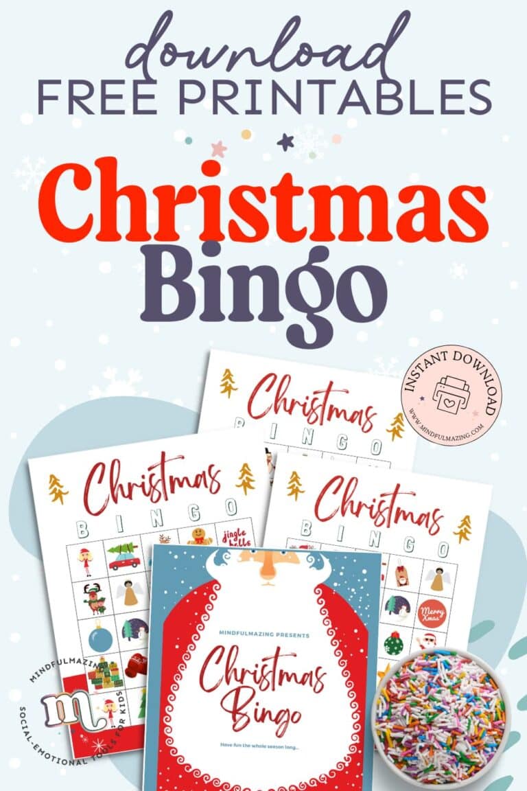 30 Free Printable Christmas Bingo Cards For Kids • Mindfulmazing.com