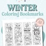 Free Printable Winter Coloring Bookmarks • Mindfulmazing.com