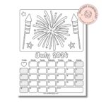 Free Printable Coloring Calendar for Kids in 2024 • Mindfulmazing.com