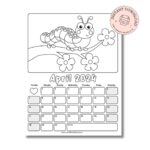 Free Printable Coloring Calendar for Kids in 2024 • Mindfulmazing.com