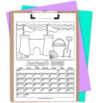 Free Printable Coloring Calendar for Kids in 2025 • Mindfulmazing.com