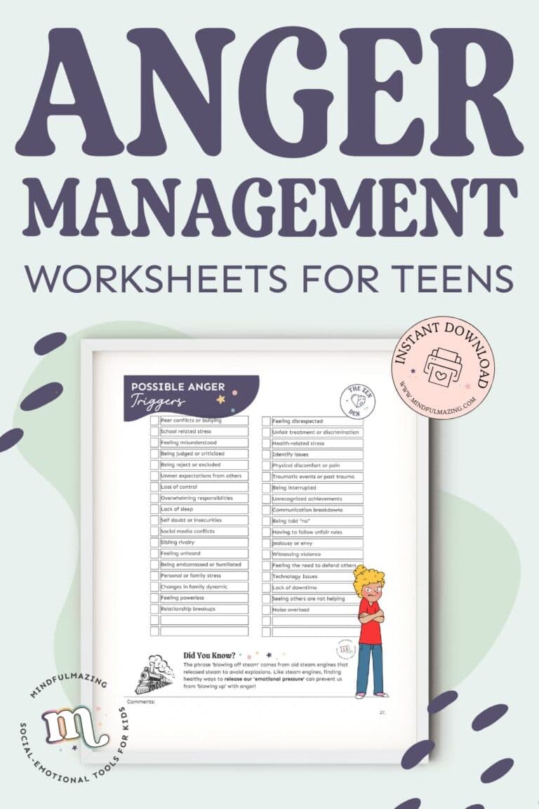 Anger Management Worksheets for Teenagers [Therapist Approved ...