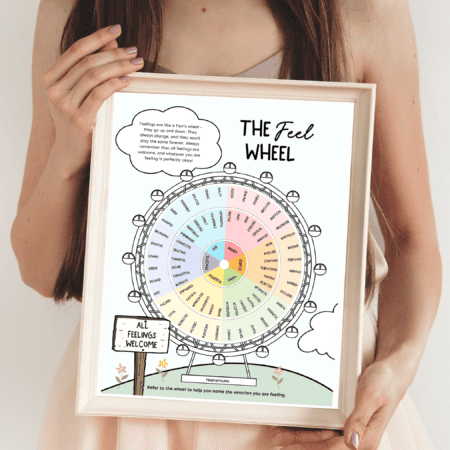 Printable Feelings Wheel for Kids [And Adults!] • Mindfulmazing.com