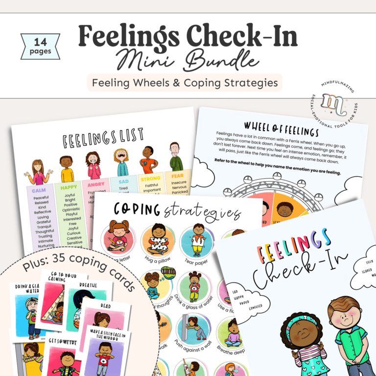 Printable Feelings Wheel for Kids [And Adults!] • Mindfulmazing.com