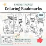8 Free Printable Spring Coloring Bookmarks For Kids • Mindfulmazing.com