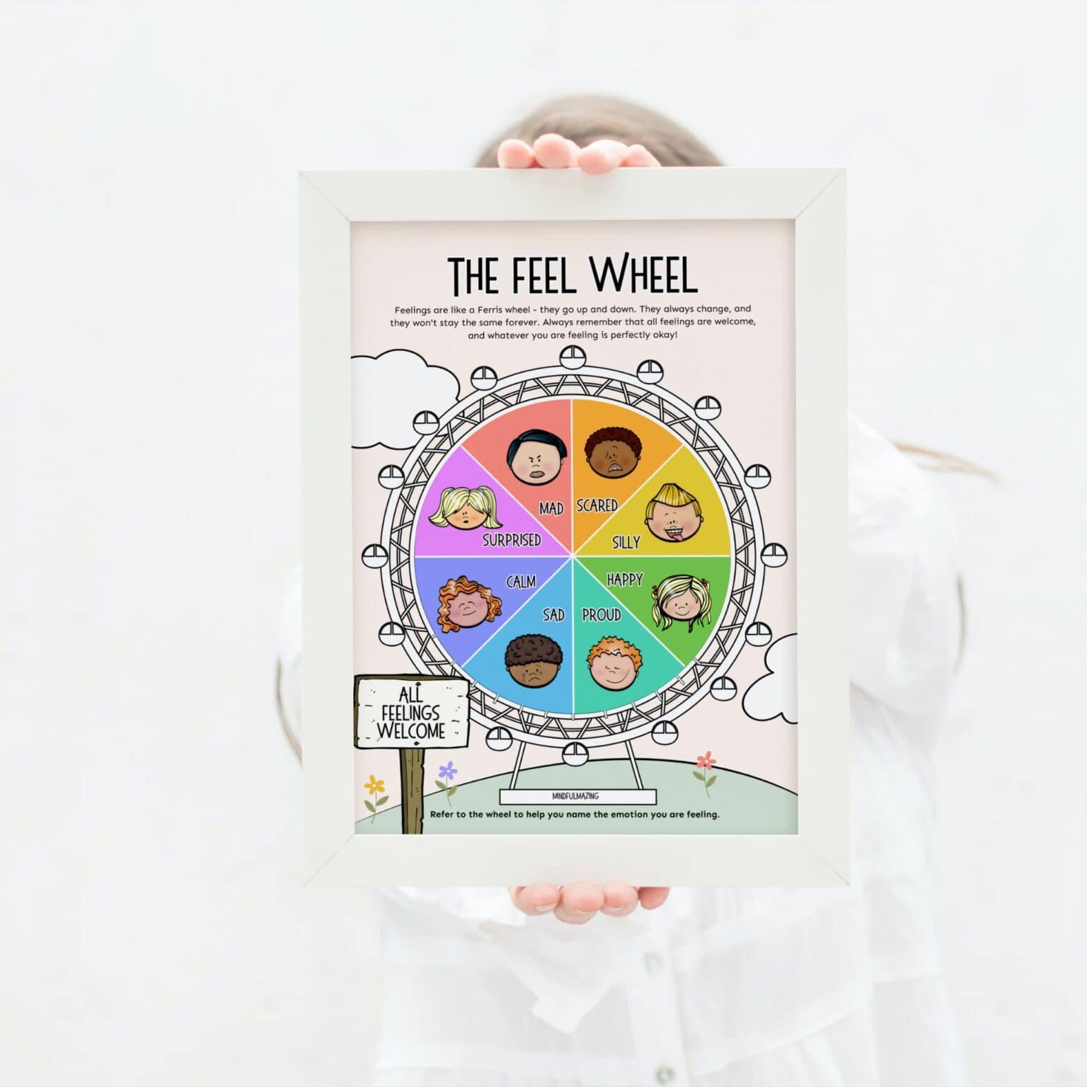 Printable Feelings Wheel for Kids [And Adults!] • Mindfulmazing.com