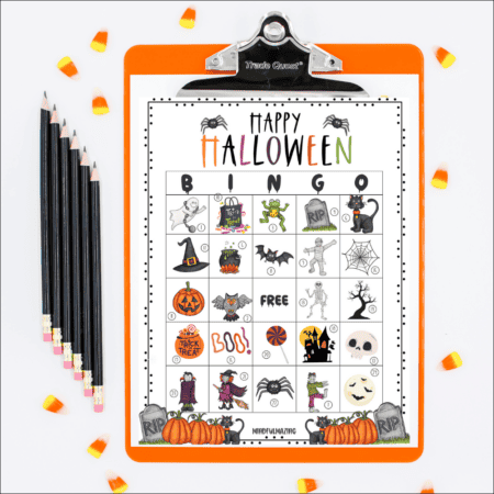 25 Free Printable Halloween Bingo Cards for Kids • Mindfulmazing.com