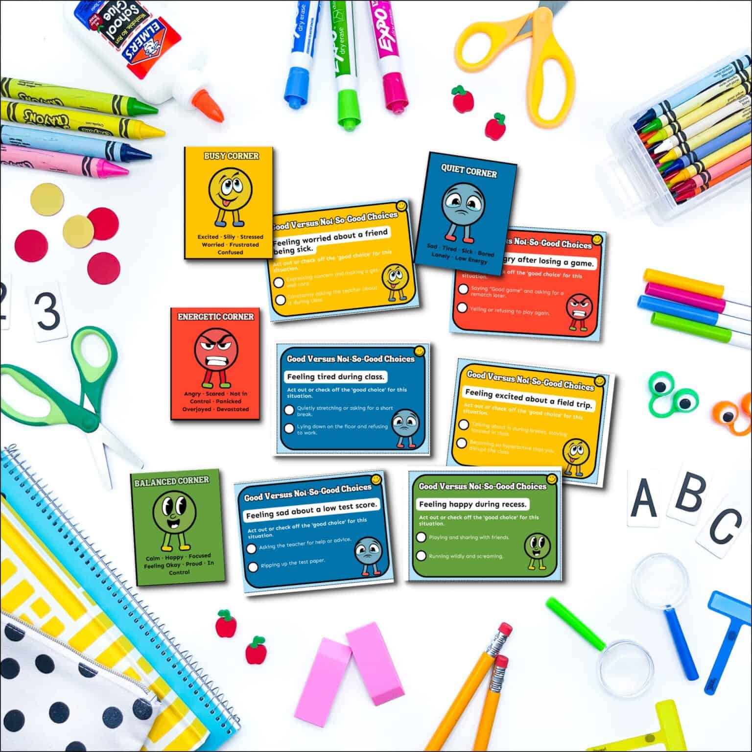 Printable Zones of Regulation Activities for Kids • Mindfulmazing.com