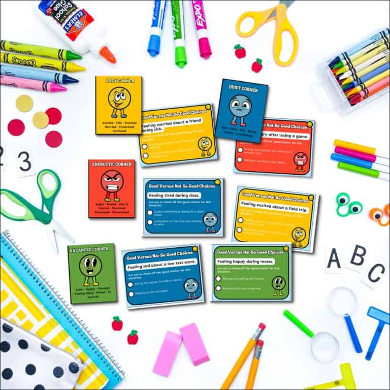 Printable Zones of Regulation Activities for Kids • Mindfulmazing.com