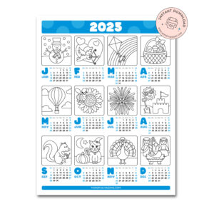 8 Free One-Page Yearly Calendars for 2025 [Color & Draw ...